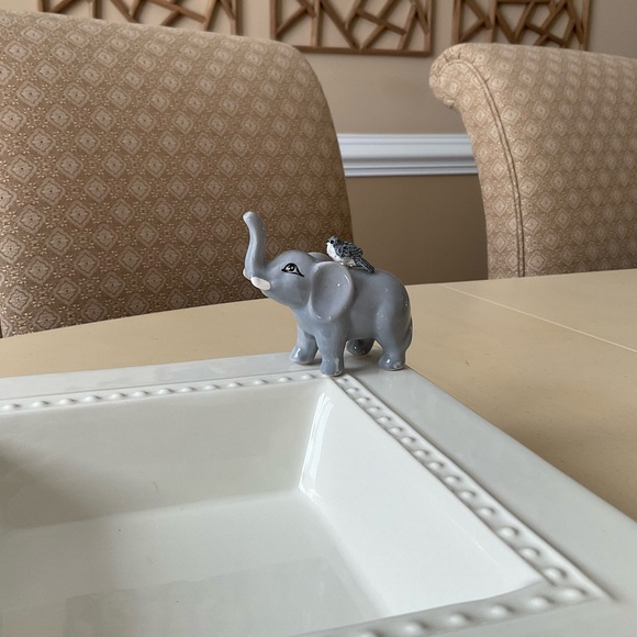 Hand Crafted | Accents | Ceramic Jungle Zoo Elephant Platter Decor ...